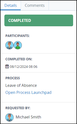 Request Details and Comments